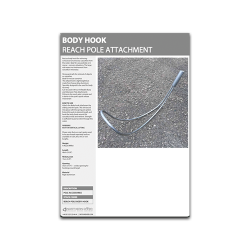 Body Hook Reach Pole Attachment | NDiver Rescue