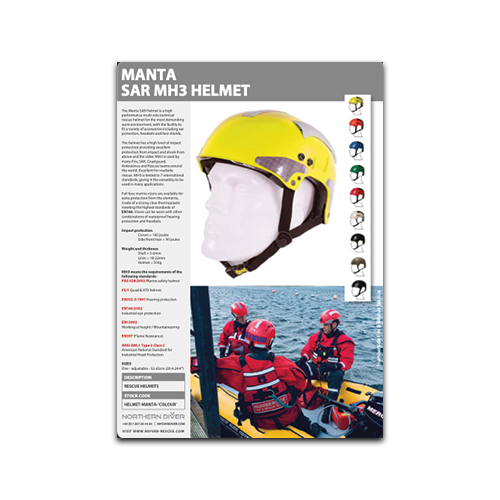 Manta MH/3 Helmet - Northern Diver Rescue - Water Rescue Equipment ...