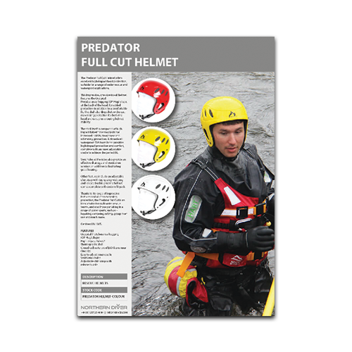Predator Full Cut Helmet | Water Rescue & Watersports Helmet | NDiver ...