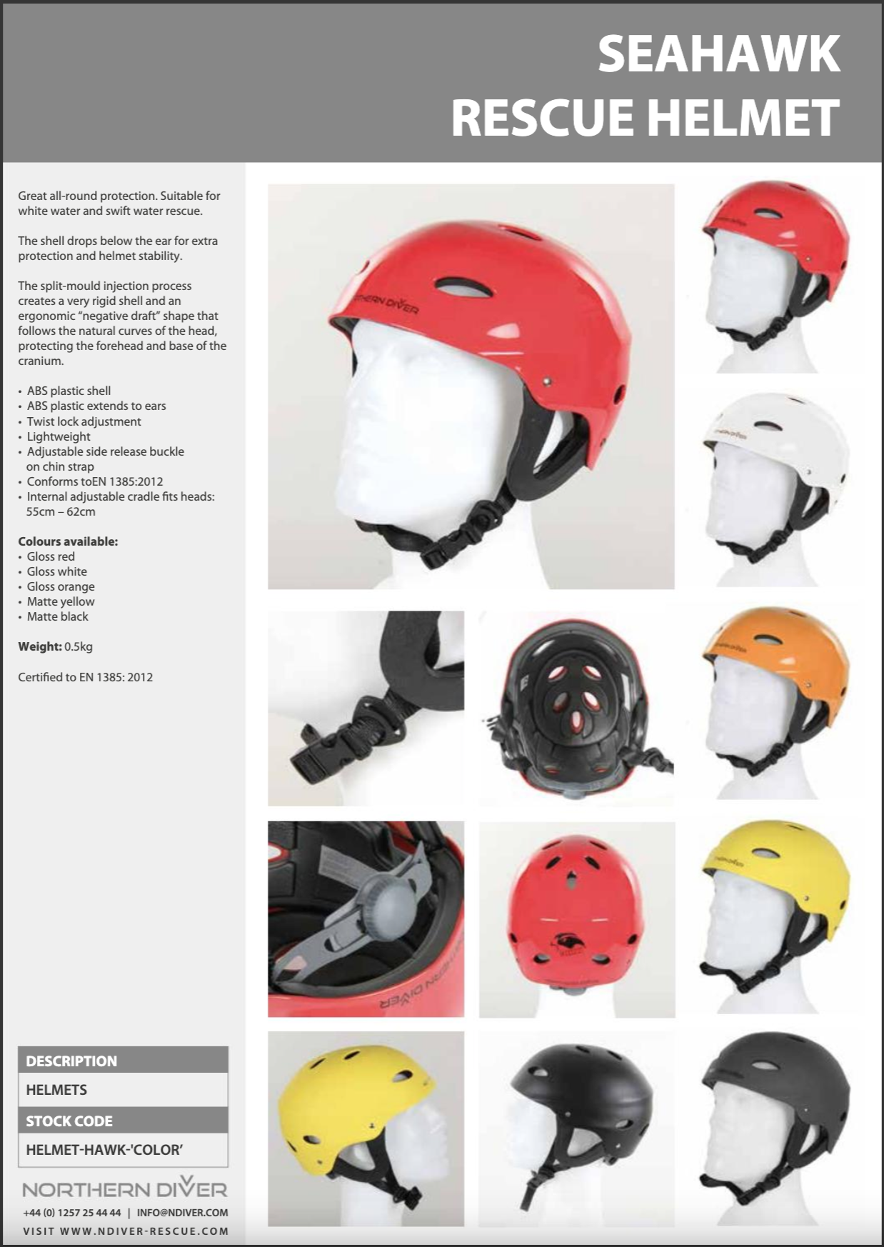 Seahawk Helmet | Water Rescue Equipment | NDiver Rescue