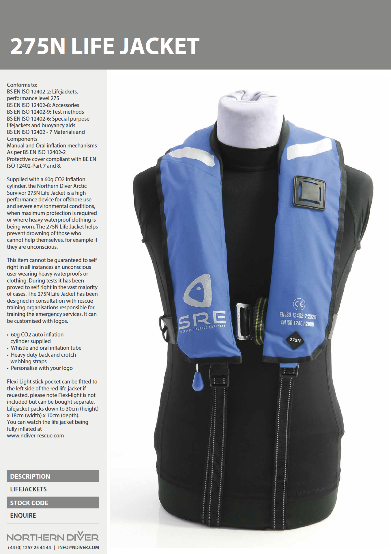 275N Life Jacket | Life Jackets | Northern Diver | NDiver Rescue